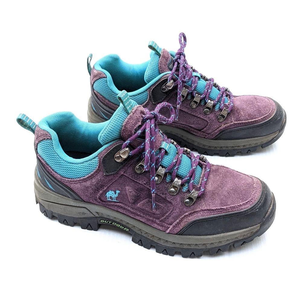 Camel Crown Purple Suede Leather Lug Tread Chunky Hik… - Gem